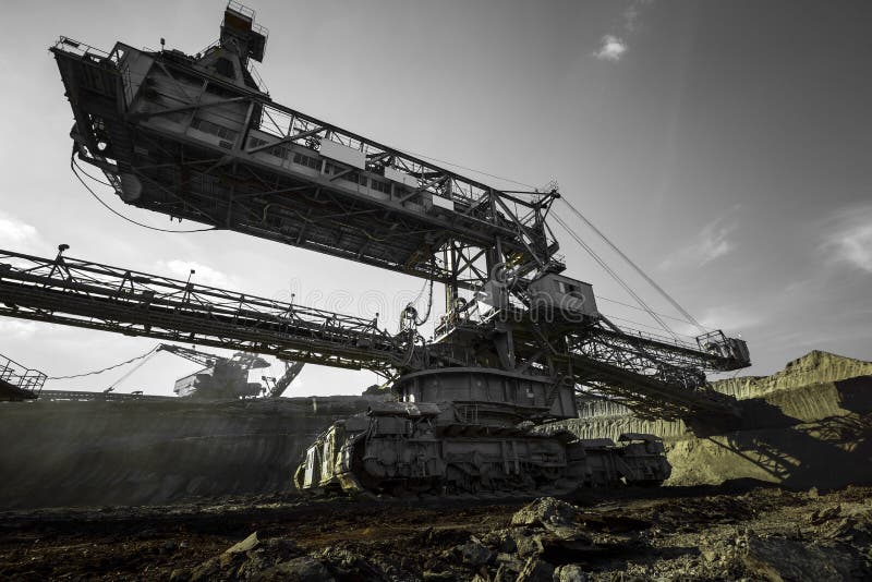 A huge mining machine stock image. Image of mining, active - 44101537