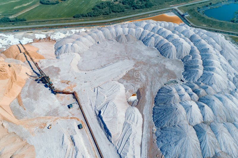 Huge Mound of Waste Rocks. Industrial Dump of a Mining Quarry ...