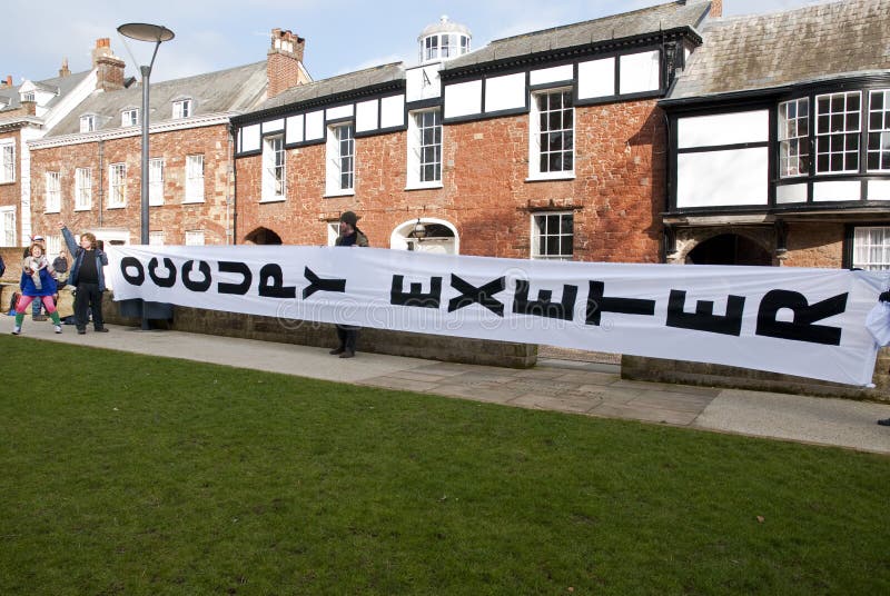 The Huge Occupy Exeter Banner Editorial Photo - Image of rights ...