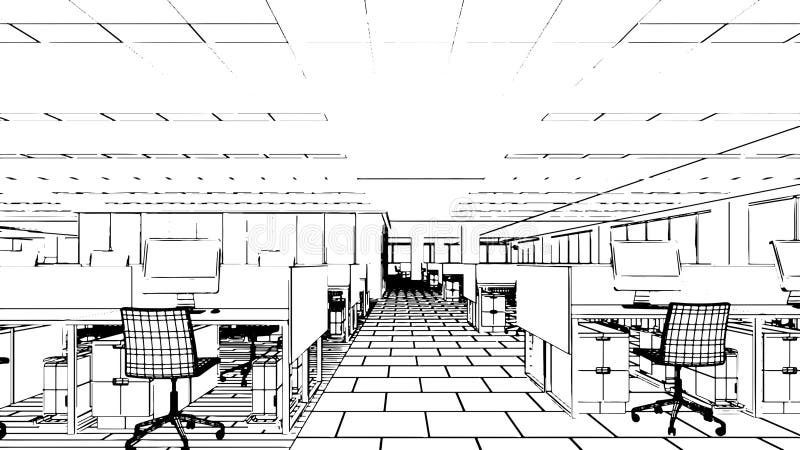 Line Drawings Office Stock Illustrations – 921 Line Drawings Office ...