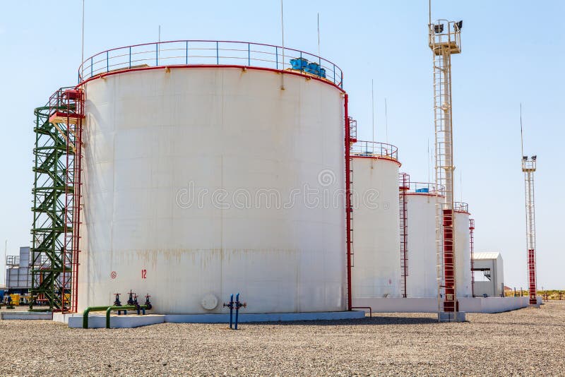 Huge oil storage tanks stock image. Image of energy, huge - 83793687