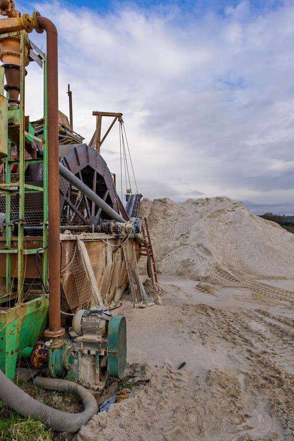 Sand Mining Machine stock photo. Image of crusher, cement - 361998066