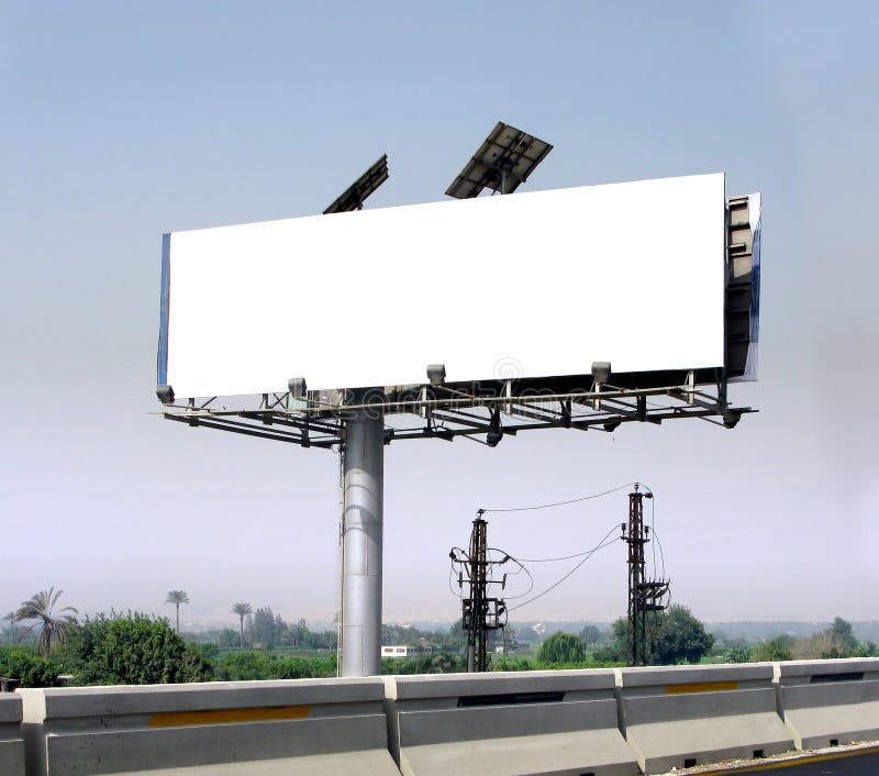 Huge outdoor billboard stock photo. Image of blue, panel - 6523256