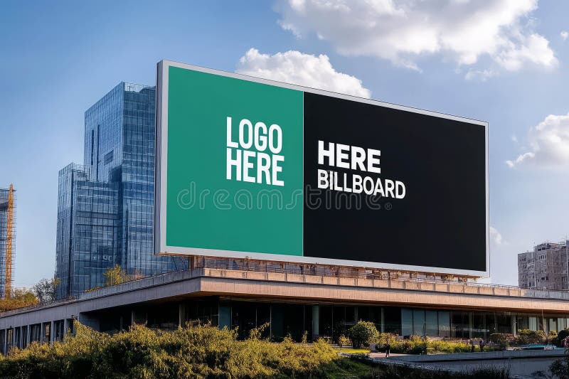 Huge Outdoor Billboard Mockup for Advertising in Modern Urban Setting ...