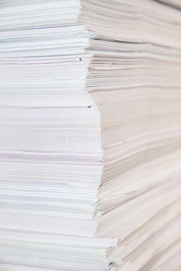 Huge paper stack stock image. Image of paperwork, receipt - 52456353