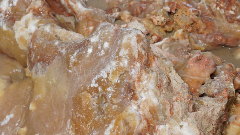 Huge Piece of Quartz Rock in White Sand on the Mediterranean Sea Beach ...
