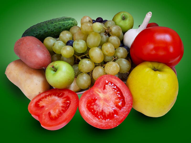 Assorted of Bio and Fresh Fruits and Vegetables Stock Image - Image of ...