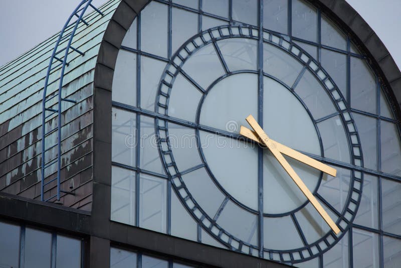Huge postmodernist clock. editorial stock image. Image of downtown ...