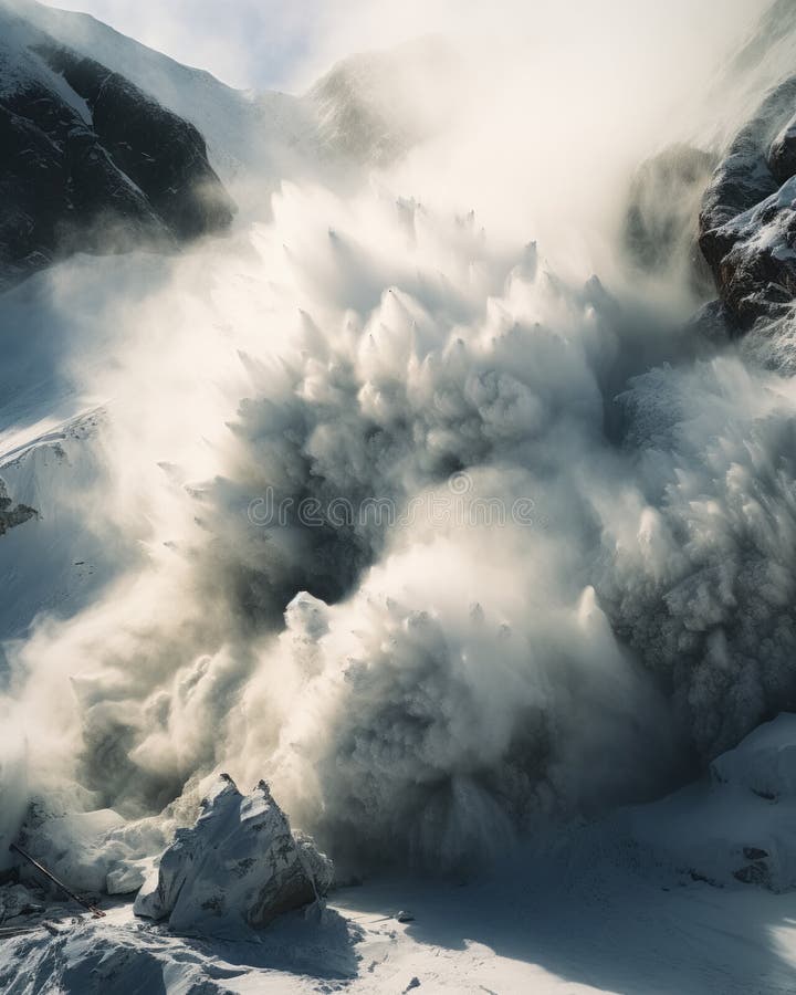 Huge, Powerful Avalanche Rushes Down Mountain, Sweeping Everything in ...