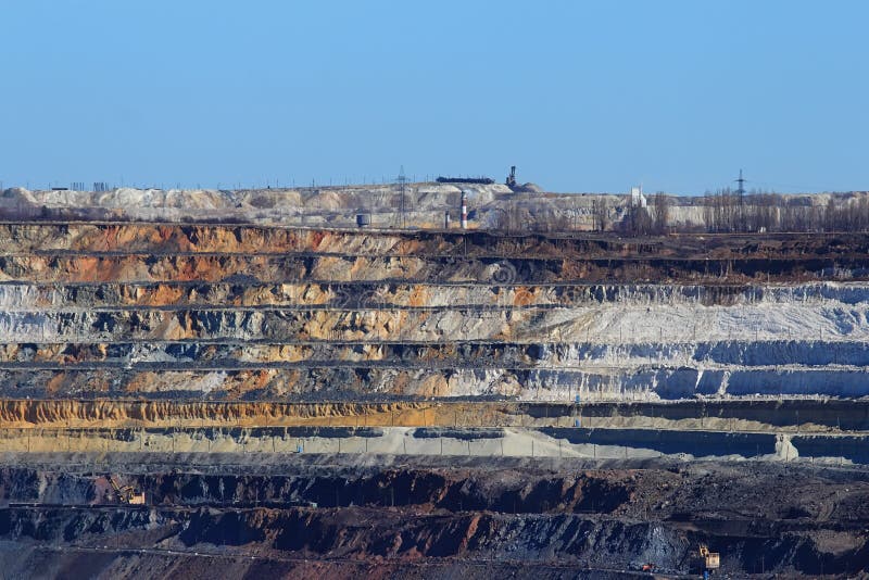 Huge Quarry for the Extraction of Iron Ore from a Moving Train Gubkin ...