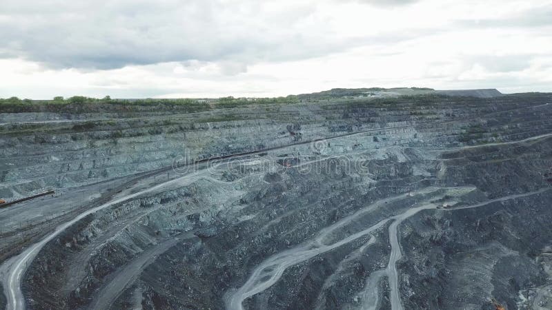 Huge Quarry for Limestone Mining, Top View, Panorama. Mining Industry ...