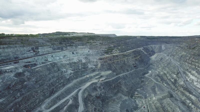 Huge Quarry for Limestone Mining, Top View, Panorama. Mining Industry ...