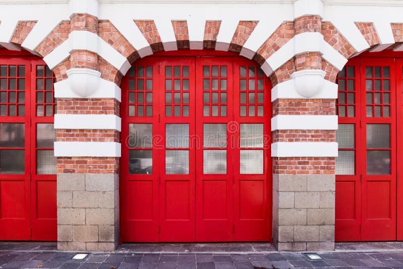 Huge red gate stock photo. Image of doorway, stone, wall - 90877022