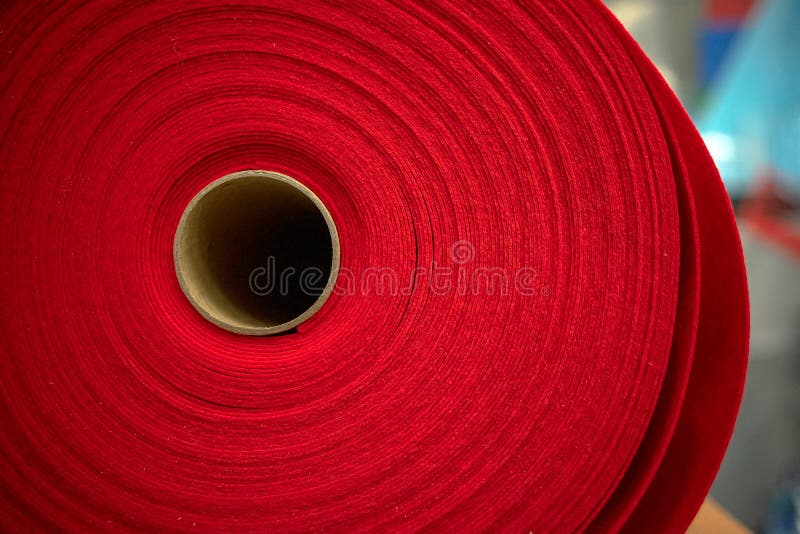Huge Red Roll with Soft Red Fabric Stock Illustration - Illustration of ...