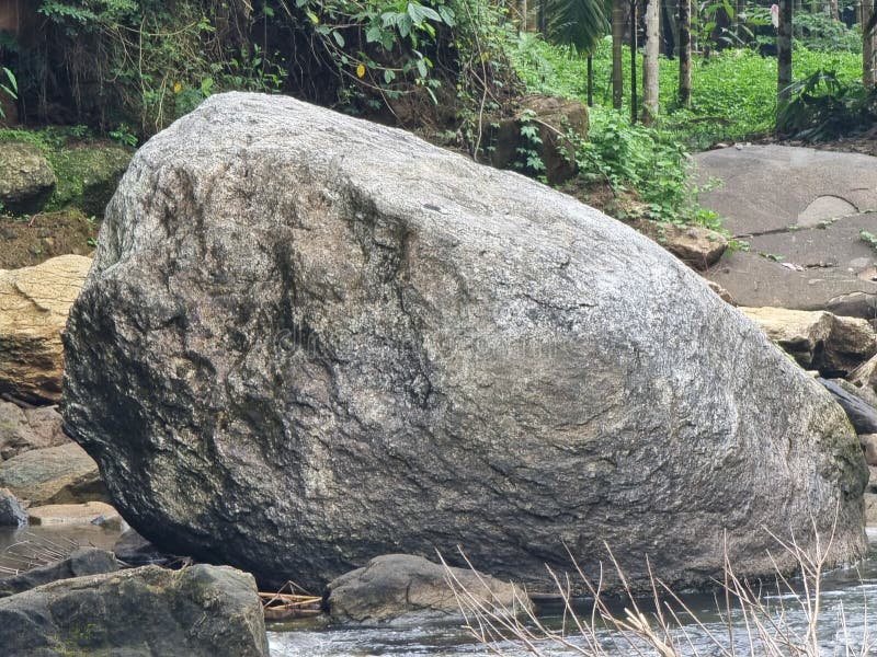 Huge River Rock in Kerala, India Stock Image - Image of india, bedrock ...