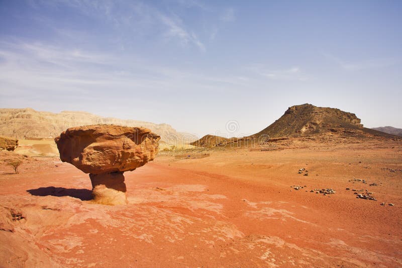 Huge Rock in the Heated Desert Stock Photo - Image of heat, remote: 8428220