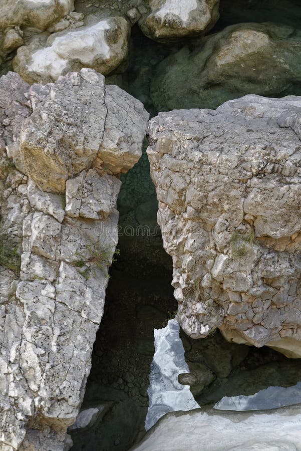 Huge Rocks Pile Up on the River Stock Photo - Image of photograph, huge ...