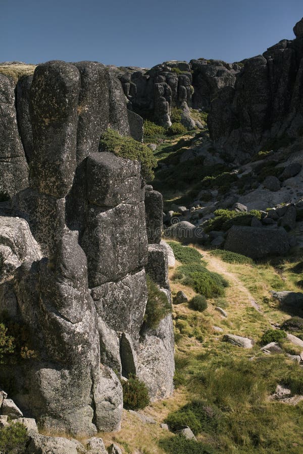 Huge Rocks in the Sierra Da Estrella Mountain Range, Portugal. Stock ...