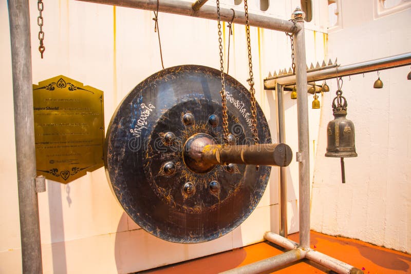 A Huge Round Shield at the Temple.Thailand. Bangkok. Stock Photo ...