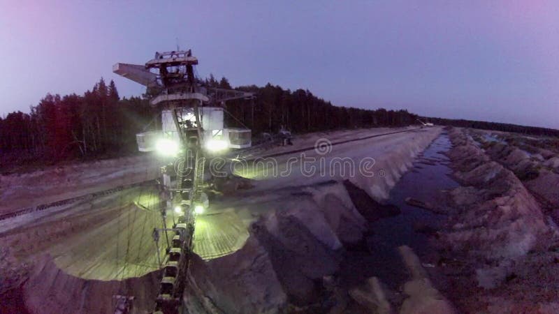 Sand Mining Excavator Takraf Ers 710 Fills with Stock Video - Video of ...