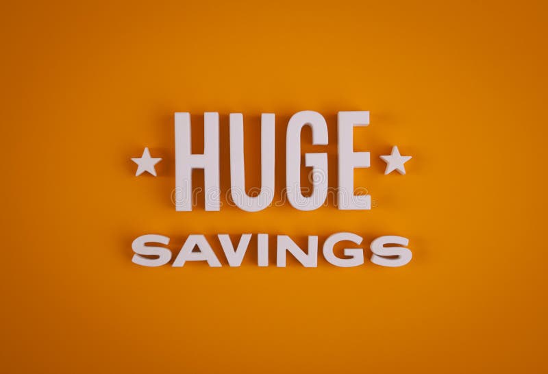 HUGE SAVINGS Text on Red Grungy Vintage Stamp Stock Illustration ...