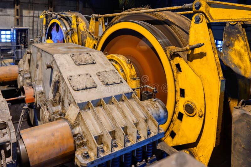 Huge Shaft Elevator Machine. Modern Equipment for Lifting and Lowering ...