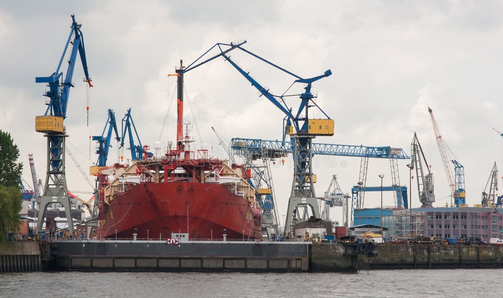 Huge ship building dock stock image. Image of construction - 34880273