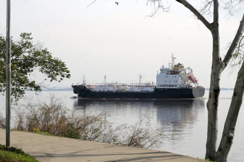 Ship between the trees editorial photo. Image of sick - 191538521