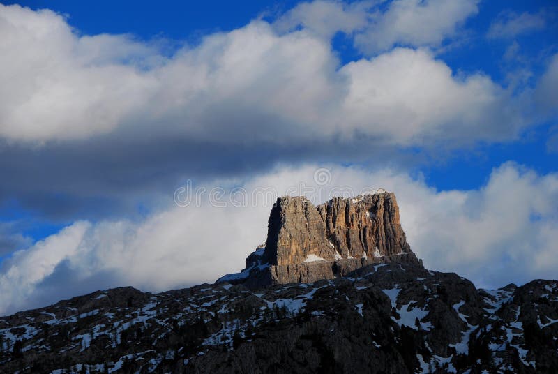 Huge Single Rock in the Mountains Stock Photo - Image of pasture ...