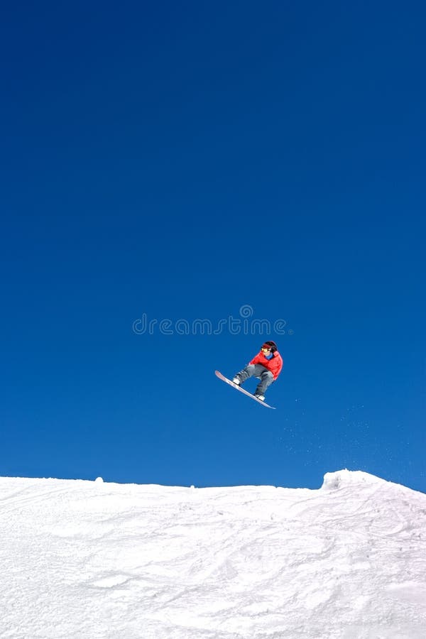 Huge Snowboarding Jump on Slopes of Ski Resort in Spain Stock Photo ...