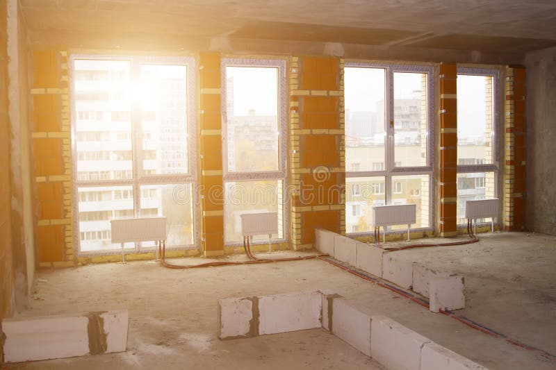 Huge Space of a New Luxury Modern Apartment with Floor-to-ceiling ...