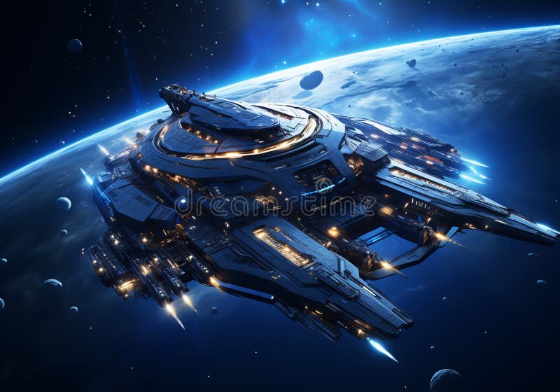 Huge Spaceship in a Distant Galaxy in an Environment of War with ...