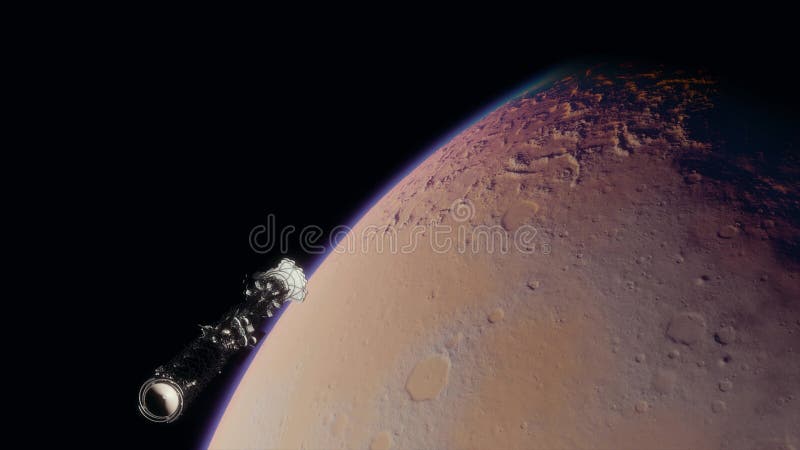 Huge Spaceship in Orbit of an Alien Exoplanet in Another Solar System ...