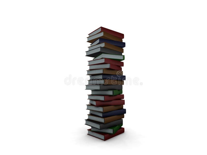 Pile of books stock illustration. Illustration of teaching - 2530706