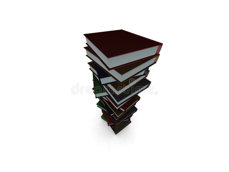 Huge stack of books stock illustration. Illustration of educational ...