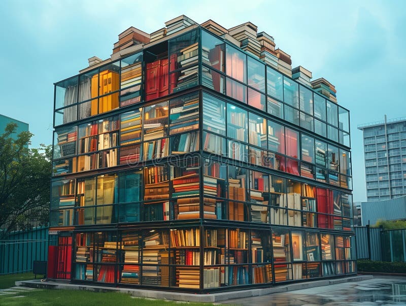 Huge Stack of Books. by Generative Ai Stock Illustration - Illustration ...