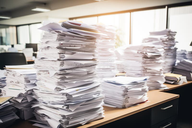 Huge stack of papers stock image. Image of view, tower - 20803441