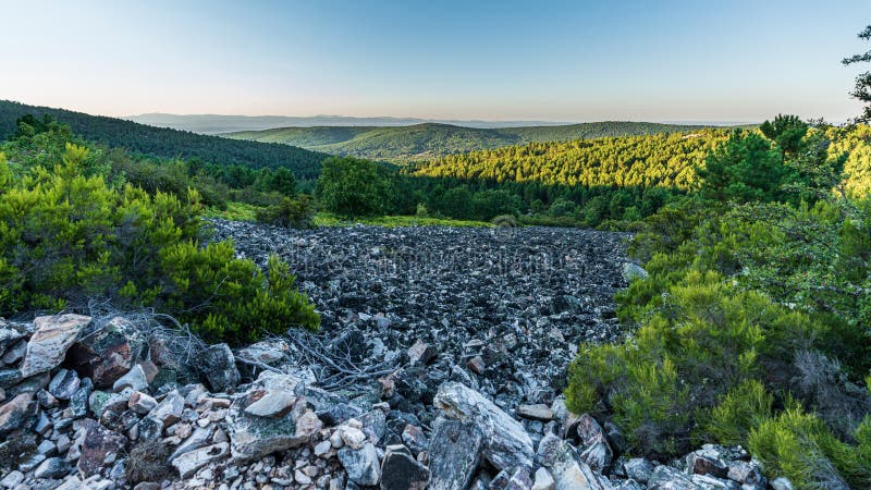 Huge Stone Area Top View with Text Space Stock Image - Image of quarry ...
