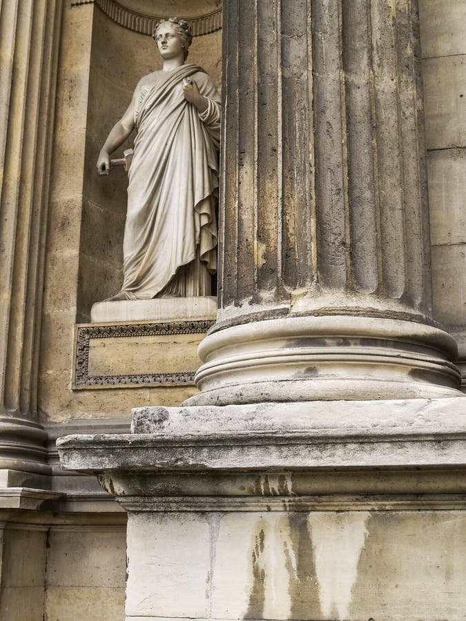 Huge Stone Classical Roman Pillar Closeup Stock Image - Image of france ...