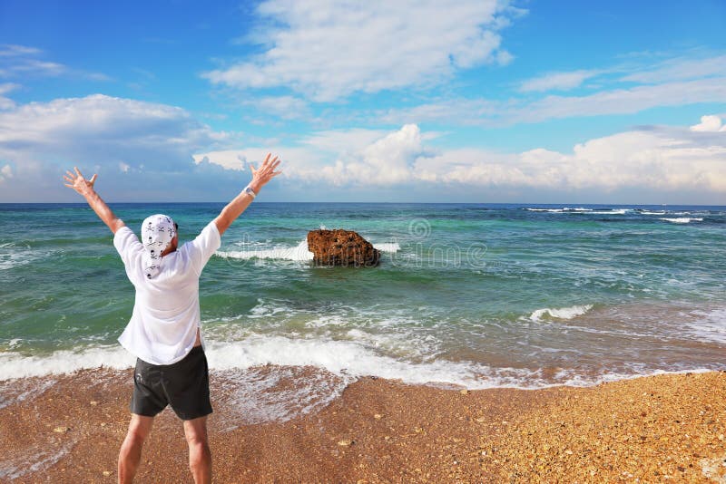 Huge stone in surf waves stock image. Image of outdoors - 21870887