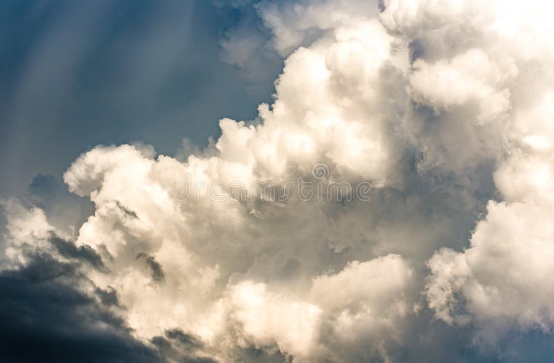 Huge Storm Cloud, Tower Cumulus and Cumulonimbus Cloud Stock Photo ...