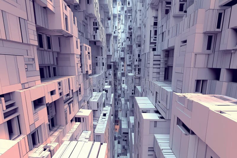 A Huge Surreal Structure in Multiple Dimensions. an Absurd Dystopian ...