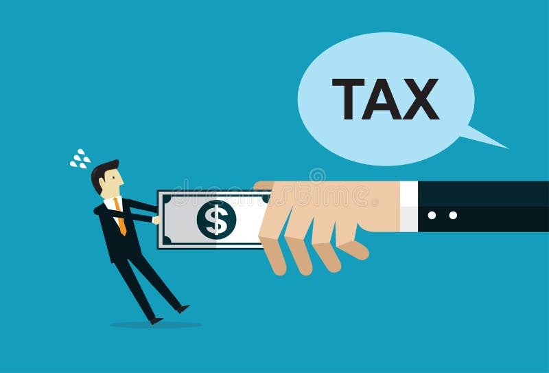 Huge Tax Extortion from Workers Stock Vector - Illustration of working ...