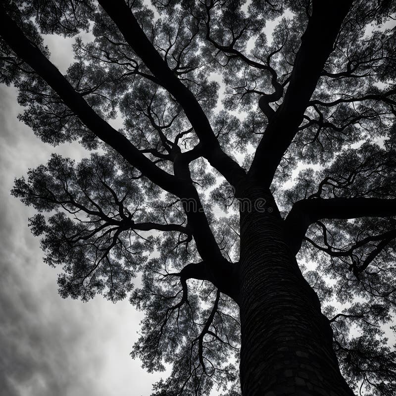 Huge Treetops with a Treetop Path, Ai-generatet Stock Illustration ...