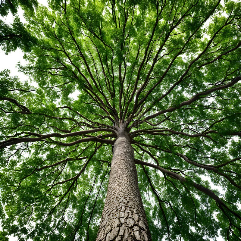 Huge Treetops with a Treetop Path, Ai-generatet Stock Illustration ...