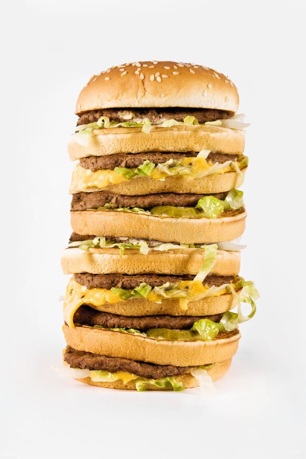 Huge triple cheeseburger stock photo. Image of cooked - 9088642