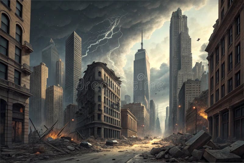 Huge Tsunami, Fire, Earthquake Destroy the Downtown of a Big Modern ...