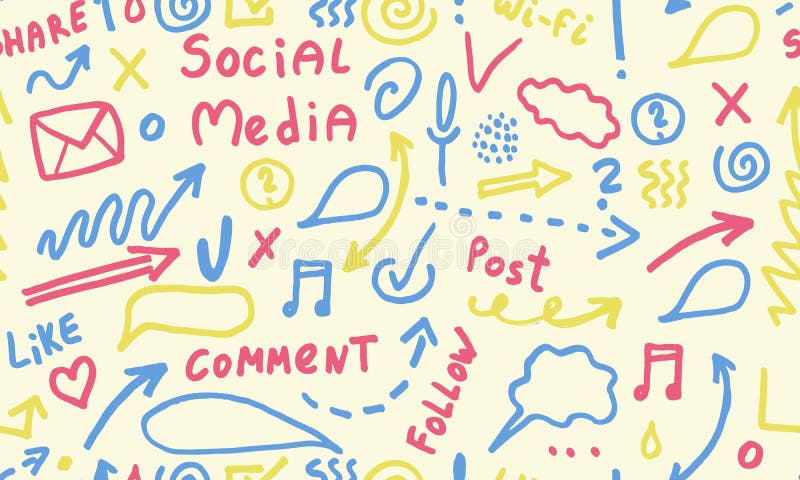 Huge Vector Set of Business, Social, Technology Hand Drawn Elements ...