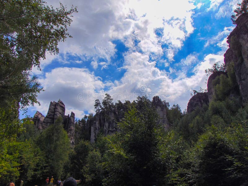 Huge View from the Path in the Nature of the Sky and Rocks Stock Image ...