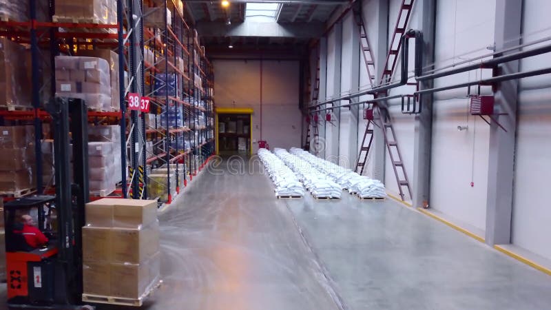 Huge Warehouse Full of Goods. Creative. a Large Order Store Where ...